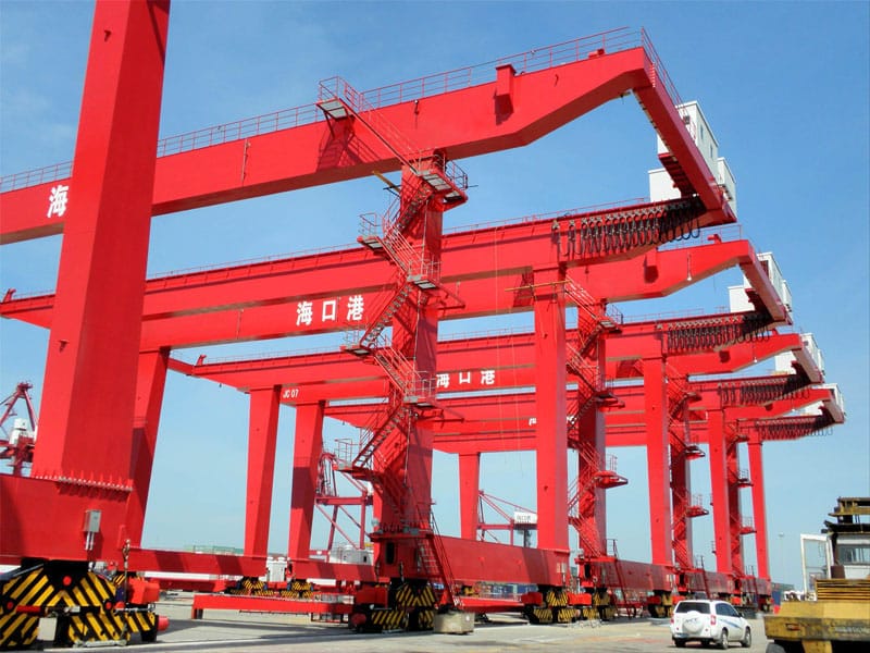 Rail-mounted Container Gantry Cranes (RTG) Manufacturer - WHCRANE